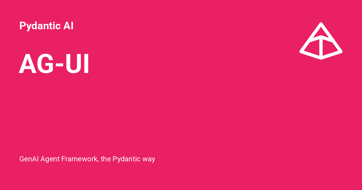 AG-UI - Pydantic AI